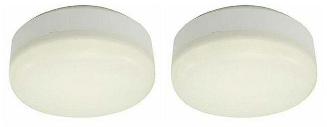2 X Selectric Atom-m Mini Circular Led Bulkhead Light Fittings Ip44 ...