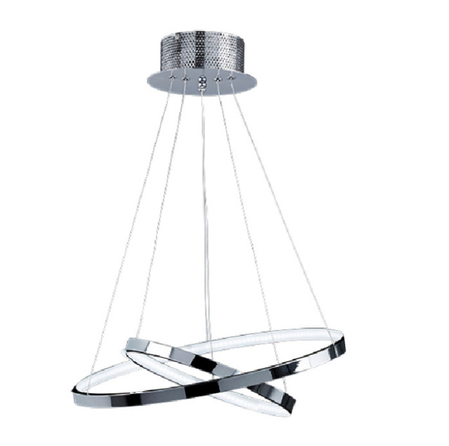 Endon Kline-2ch Chrome Kline 2 Ring Led Pendant Light 21w Warm White by ...