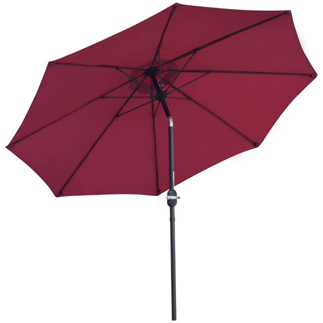 2.7m Garden Parasol Umbrella With Glass Fibre Ribs And Aluminium Frame ...