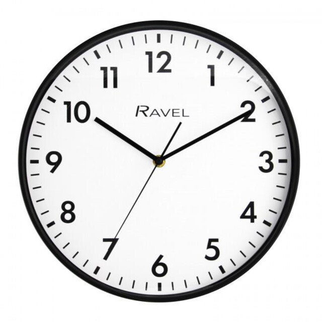 Ravel 30cm White Dial Black Wall Clock R.wc.30.3 by eBay | ufurnish.com