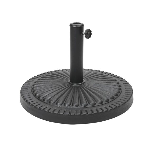 Mygraden Cast Iron Effect Resin Parasol Base 14kg Weatherproof Outdoor ...