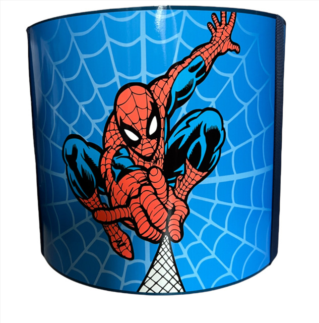 Spiderman Blue Handmade Ceiling Drum Lampshade Marvel Avengers / Boys ...