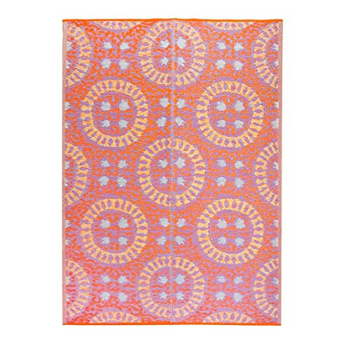 Boho Outdoor Rug - Woven Waterproof Plastic With Geometric Pattern by ...