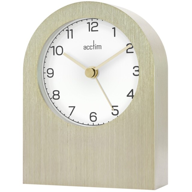 Acctim Gold Tone Quartz Battery Mantel Clock With Alarm Sutherland by ...