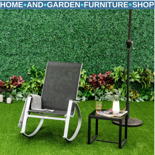 Texteline Garden Rocking Sun Lounger High Back Outdoor Reclining Chair ...