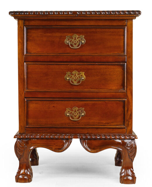 Chippendale Style Bedside Table Cabinet Solid Wood 78173 by eBay ...