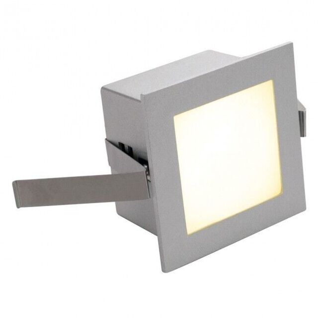 Intalite Frame Basic Led Recessed Wall Light, Square, Silver, Warm by ...