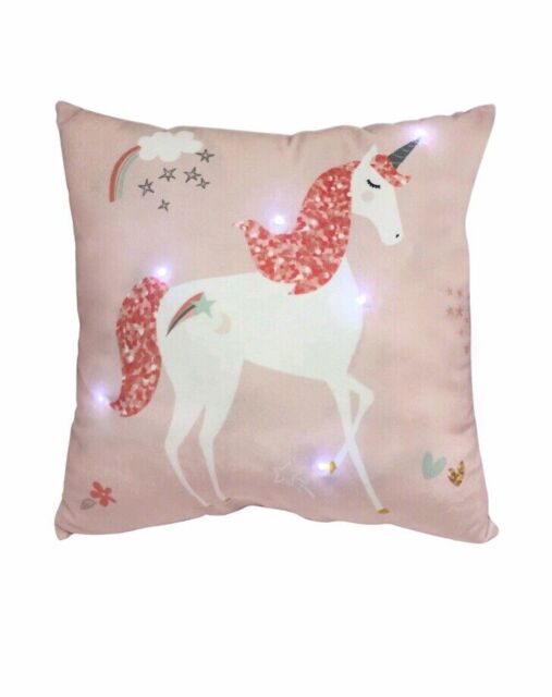 Unicorn Light Up Cushion Features A Charming Unicorn Print by eBay ...