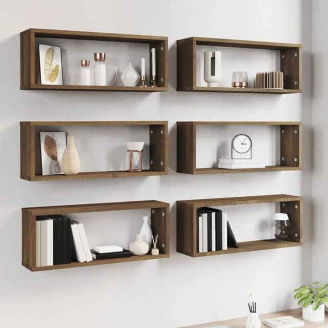 6x Wall Cube Shelves Wall Rack Wall-mounted Storage Shelf Engineered by ...