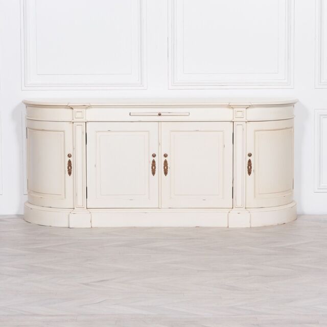 French Classic Rounded Buffet Wooden Large Aged Sideboard Cabinet by ...