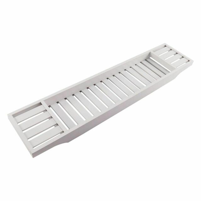 Bamboo Bathroom Storage Grated Caddy Shelf Rack Bridge Bath Tub Tray by ...