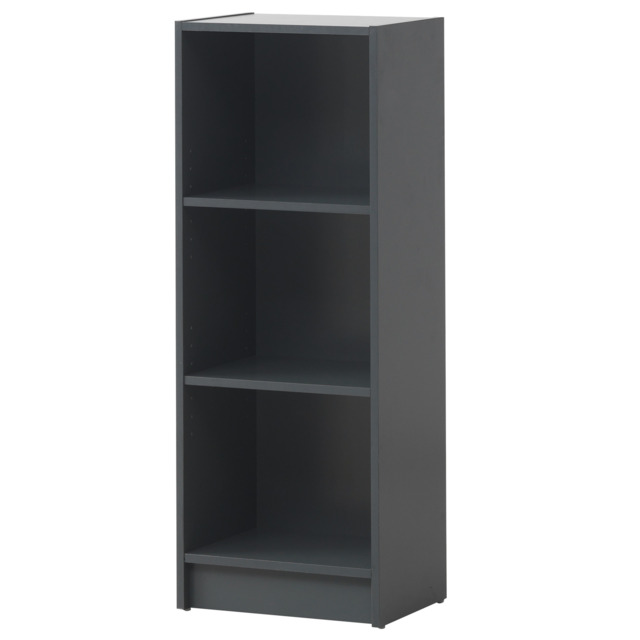 Narrow Bookcase Storage Unit Modern Wooden Adjustable Shelves Cd Books ...