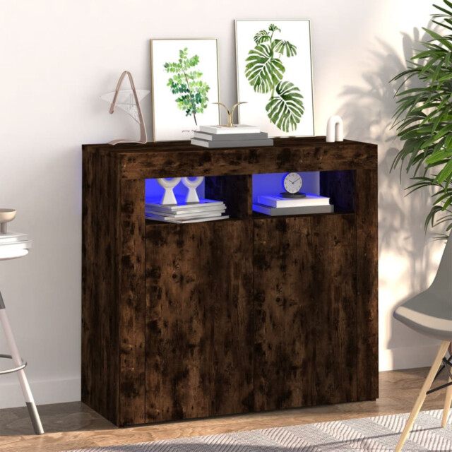 Sideboard Cabinet With Rgb Led Lights, Home Storage Cupboard Cabinet by ...