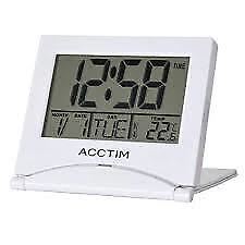 Acctim Mini Flip 2 Folding Travel Lcd Alarm Clock White 15782 by eBay ...