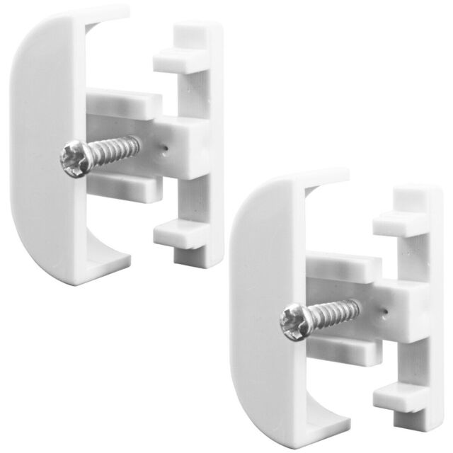 2 X Curtain Track Stopper White Window Drape Blind Rail End Cap Stop by ...