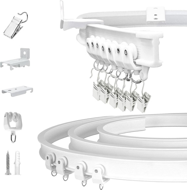 Bendable Curtain Track For Bay Window, Ceiling Curved Curtain Rail by ...