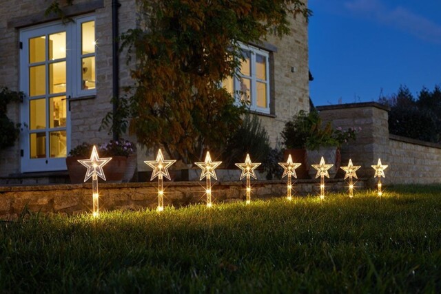 Christmas Star Stake Lights Led Garden Outdoor Path Xmas Lighting by ...
