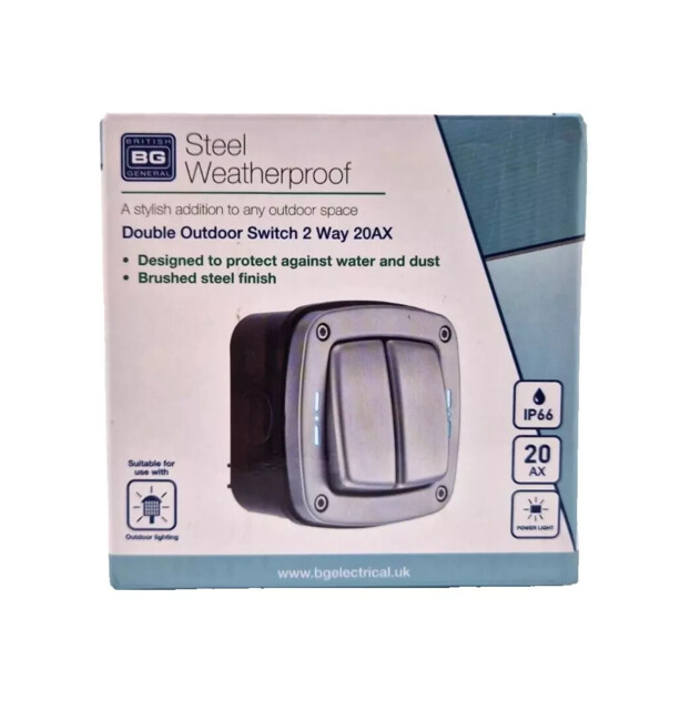 British General Weatherproof Double Outdoor Switch - Ip66 - Brand by ...