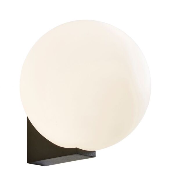 Spa Spa-38576-tblk Thiva Wall Light, Textured Black, Opal Glass, Ip44 ...
