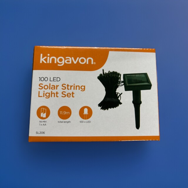 100 Led White Solar String Light Set Outdoor Garden Solar Powered Lamp ...