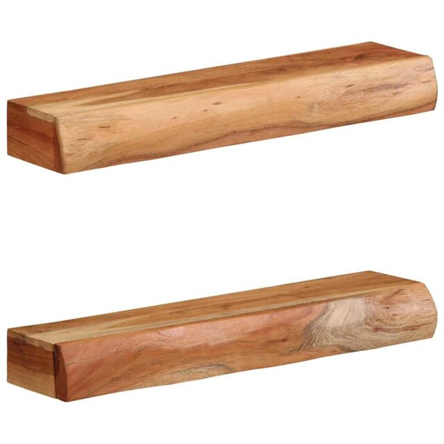 Wall Shelves Solid Wood Acacia Wall Floating Shelf Wall Shelf Unit by ...