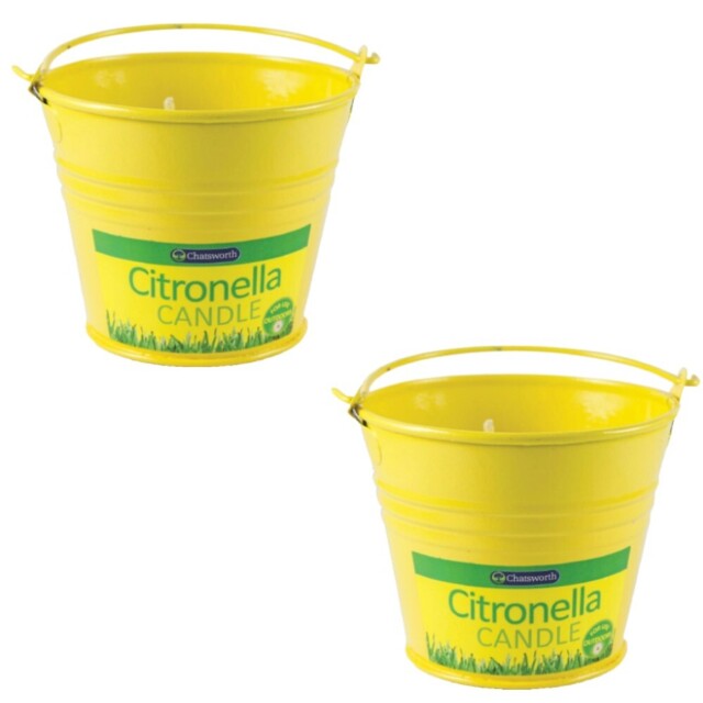2x Chatsworth Citronella Bucket Candle Outdoor Dining Garden Pest by ...