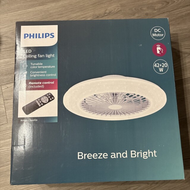 Philips Amigo Ceiling Fan 20w42w Led Remote 3 Light Modes Brand Fast by ...