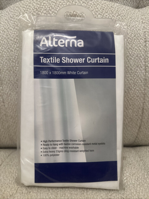 Alterna Textile Shower Curtain 1800 X 1800mm White by eBay | ufurnish.com