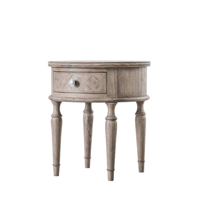 Zen Collection Mindy Ash Round Side Table by Ethical Bedding | ufurnish.com