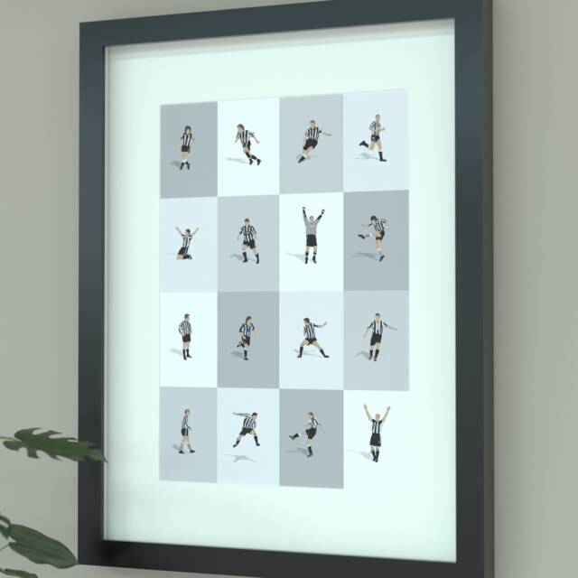Newcastle United Legends Illustrated Print - Toon Army Poster Gift by ...