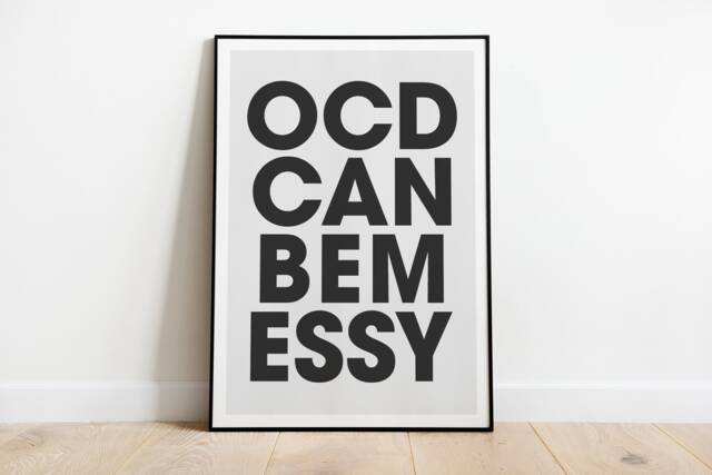 Ocd Print, Art Text Wall Art, Typography Poster, Gallery Wall, Home ...