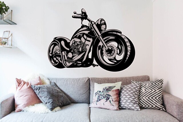 Motorcycle Decal Chopper Sticker Motorbike Gifts Transport Vinyl Driver ...