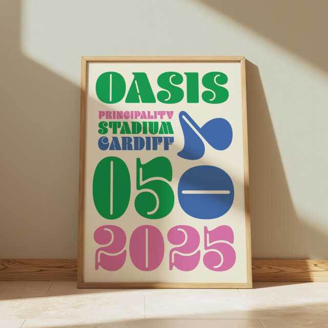 Oasis Principality Stadium Cardiff 5Th July 2025 Art Print - Manchester ...