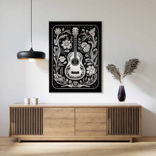 Mexican Print, Poster, D??cor, Latin American Art, Vintage Black ...