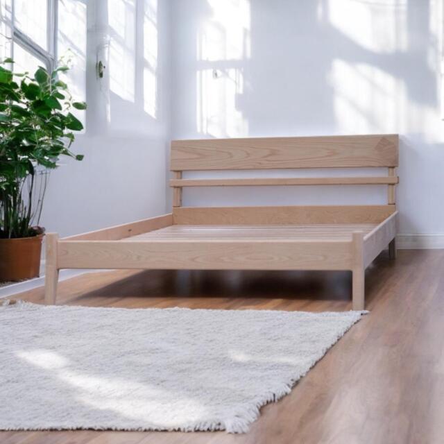 Handmade Oak Wood Bed Frame For Bedroom Decor - The Romi Custom Wooden ...