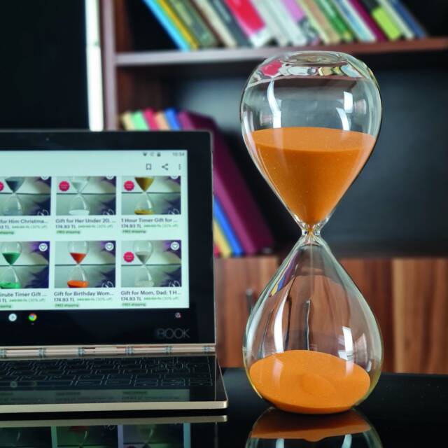 60 Minute Orange Hourglass Sand Timer Color Hour Glass Home Living ...