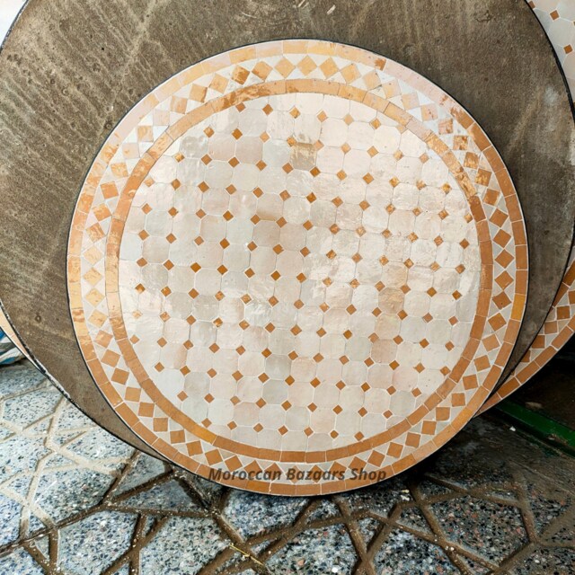Explore Our Moroccan Table Mosaic, Tile, Round Table. Ideal For Gardens ...
