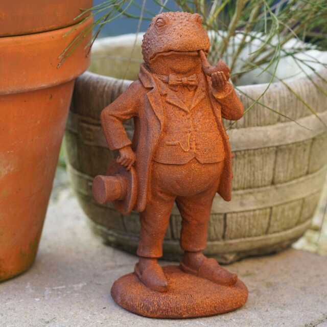 Cast Iron Mr Toad Garden Sculpture - Outdoor Wind in The Willows Statue ...