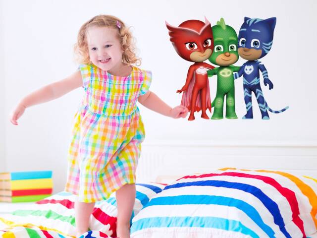 Pj Masks Hero Friends Wall Sticker, Decal, Pj Themed Bedroom, Masks ...