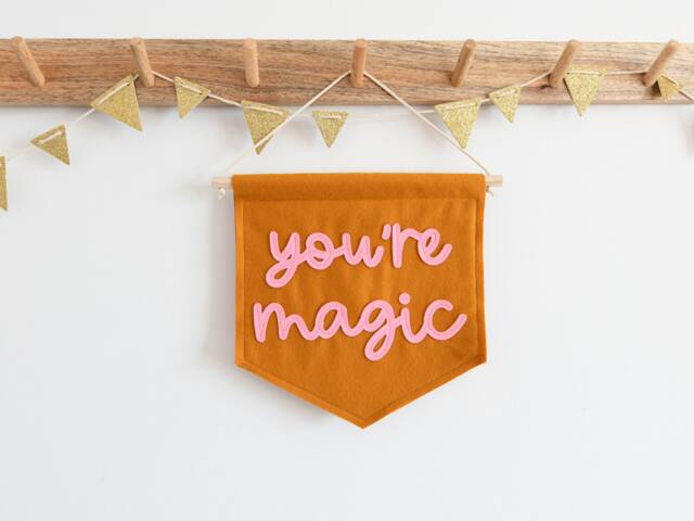 You're Magic Mini Felt Banner Nursery Wall Decor Kids Room Flag by Etsy ...