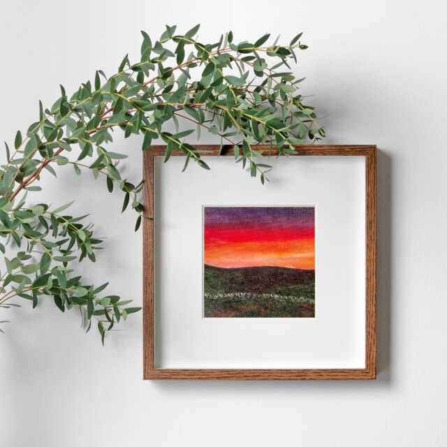 Textile Sunset Landscape Art Handmade Fabric Wall Hanging by Etsy ...