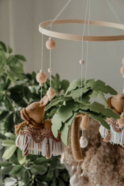 Camel & Palm Tree Baby Mobile, Boho Baby Nursery Nursery Baby, Arabian ...