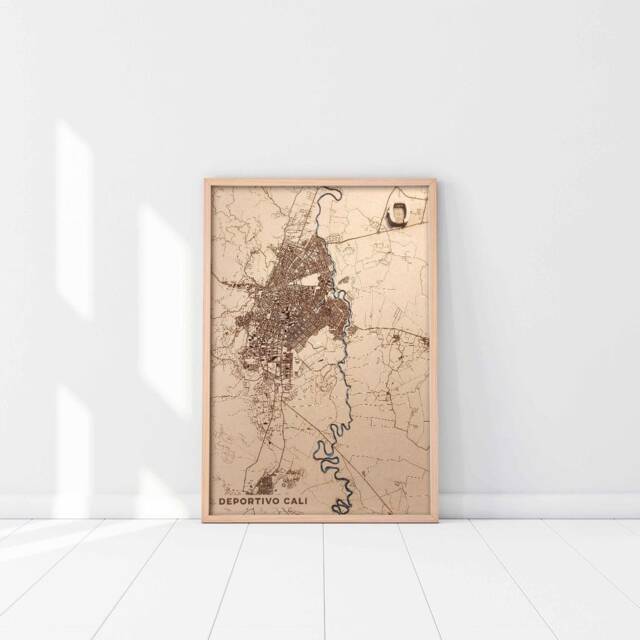 3D Soccer Football Custom Wood Stadium. Wood Decor Stadium Map. Laser ...