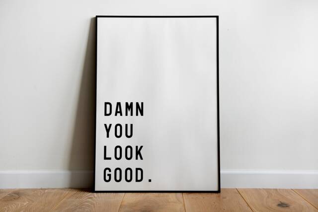 Damn You Look Good - Wall Collage Word Unframed Art by Etsy | ufurnish.com