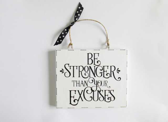 Be Stronger Inspiring Life Quote Wall Plaque Motivating Phrase Sign ...