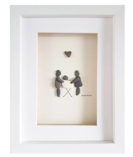 New Baby - Pebble Art Framed, Unique, Handmade Original Pebble Art by ...