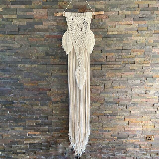 Long Macram?? Wall Hanging, Interior Decor, Art, Feature Backdrop, Bedroom by Etsy | ufurnish.com