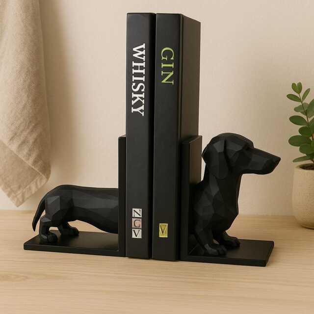 Dachshund Bookend - Handmade Dog Decoration For Bookshelves & Desks ...