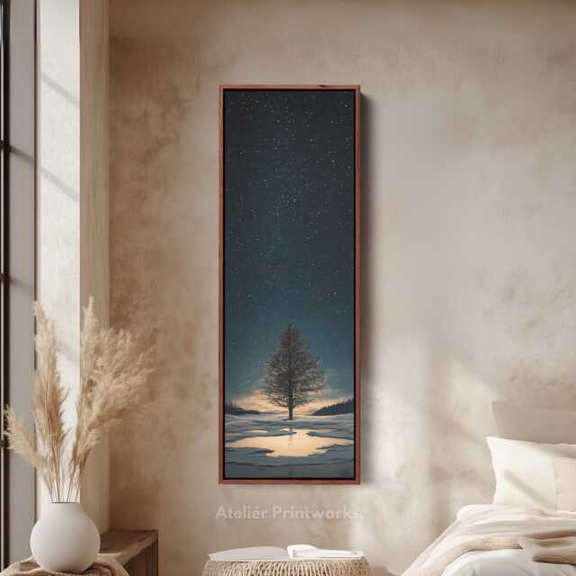 Vertical Night Sky Wall Art Long Skinny Narrow Canvas, Tall Vertical ...