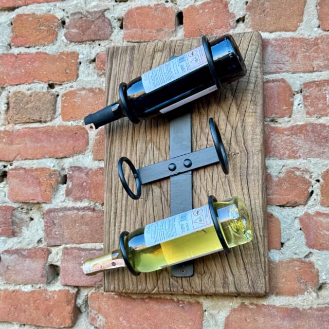 Rustic Wall Mounted Wine Rack, Barn Wood Hanging Bottle Rack by Etsy ...